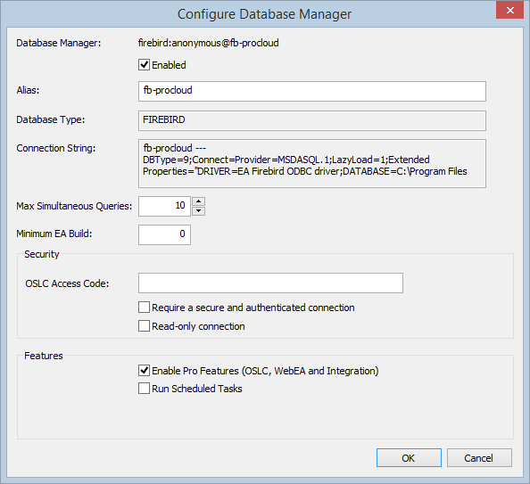 Configure Database Manager | Enterprise Architect User Guide