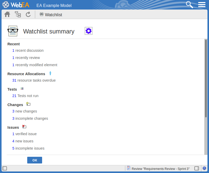 Create and Check Watchlists | Enterprise Architect User Guide