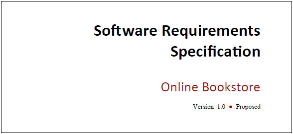Software Requirement Specification | Enterprise Architect User Guide