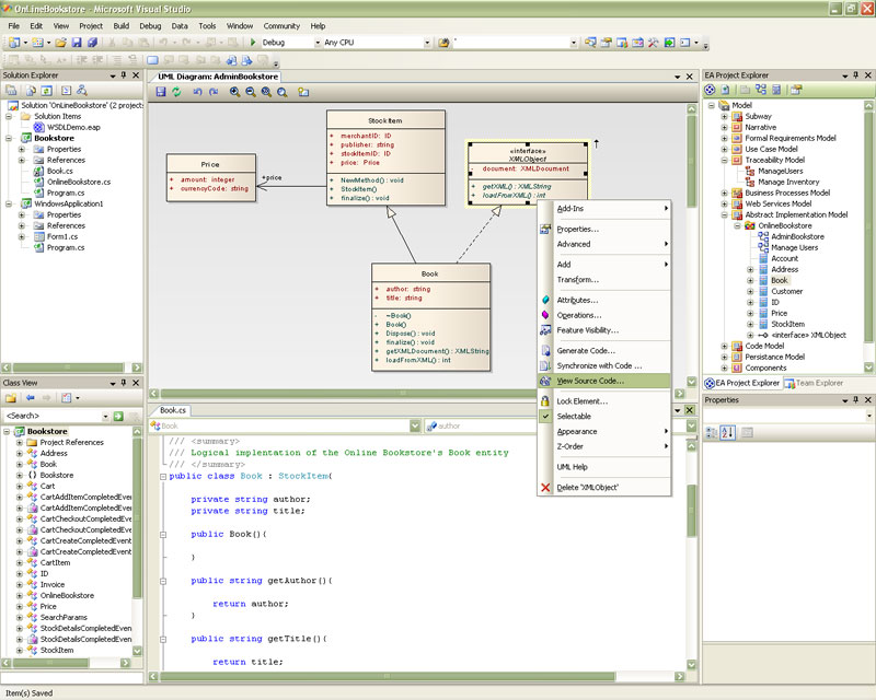 MDG Integration for Visual Studio version 5.0 | Sparx Systems